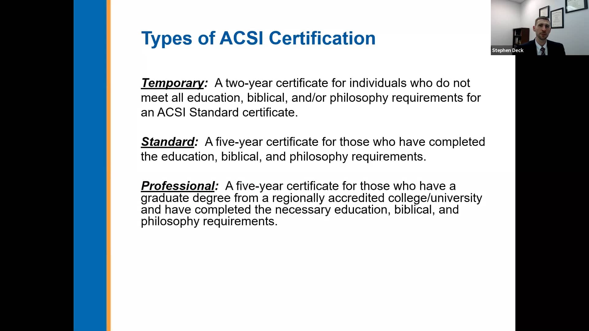 ACSI Certification Webinar Recording on Vimeo