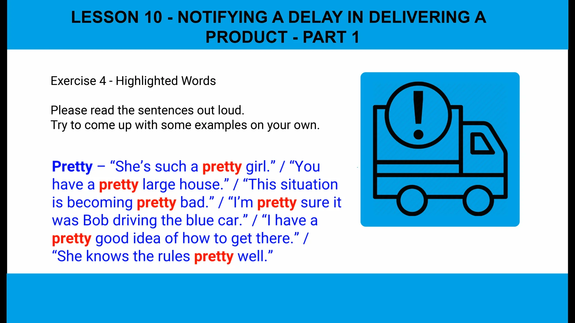 LESSON 10 - NOTIFYING A DELAY - PART 1-v2