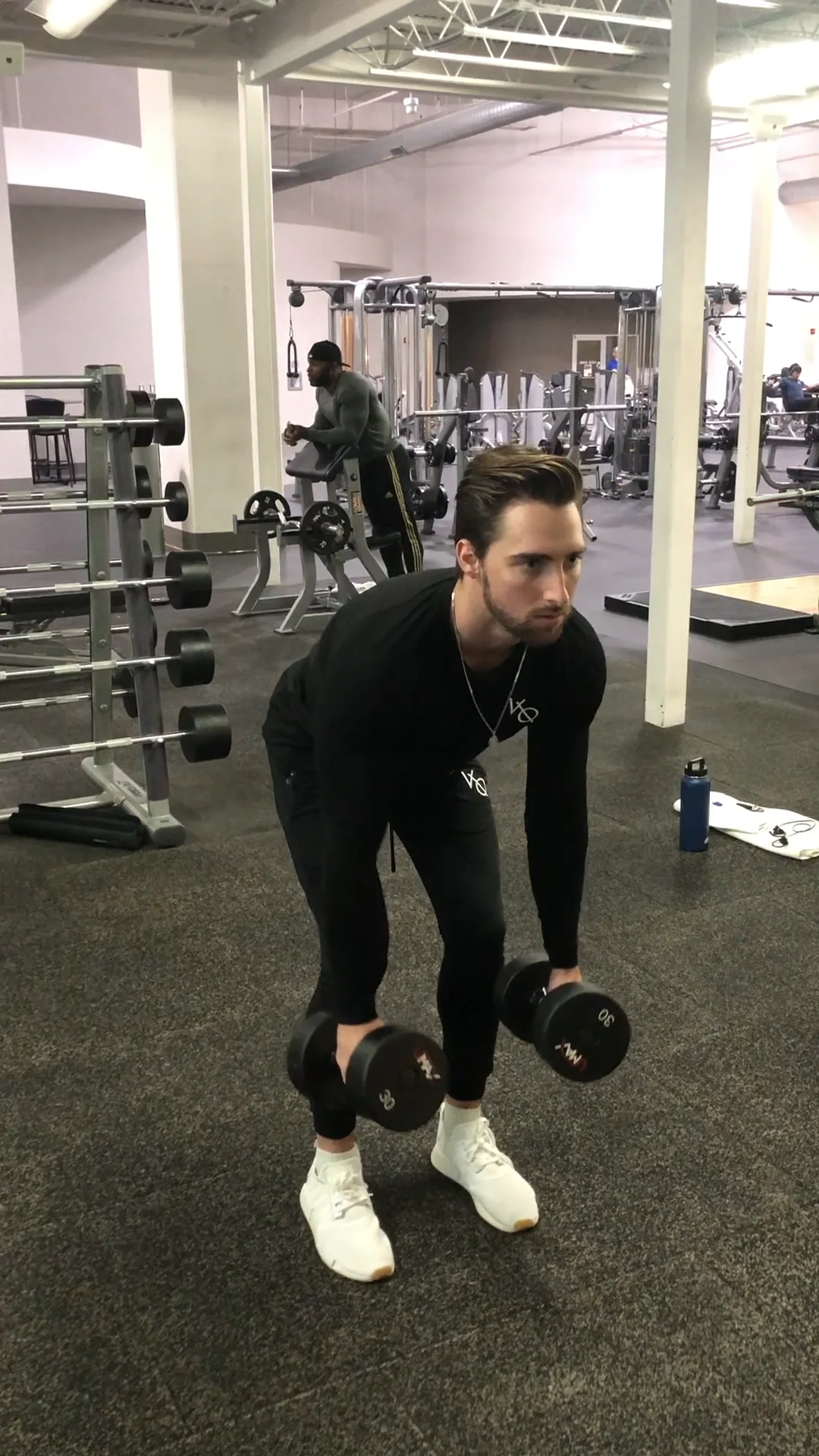 Bent Over Two Arm Dumbbell Row on Vimeo