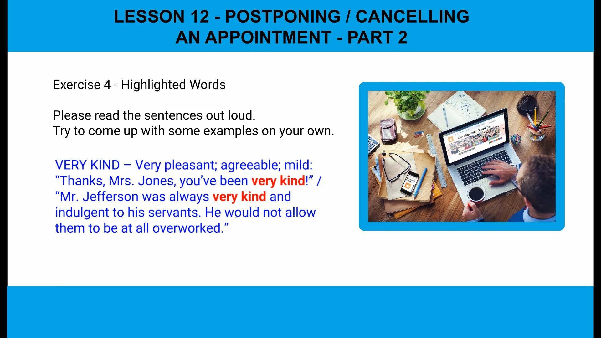 LESSON 12 - POSTPONING AN APPOINTMENT - PART 2-v2