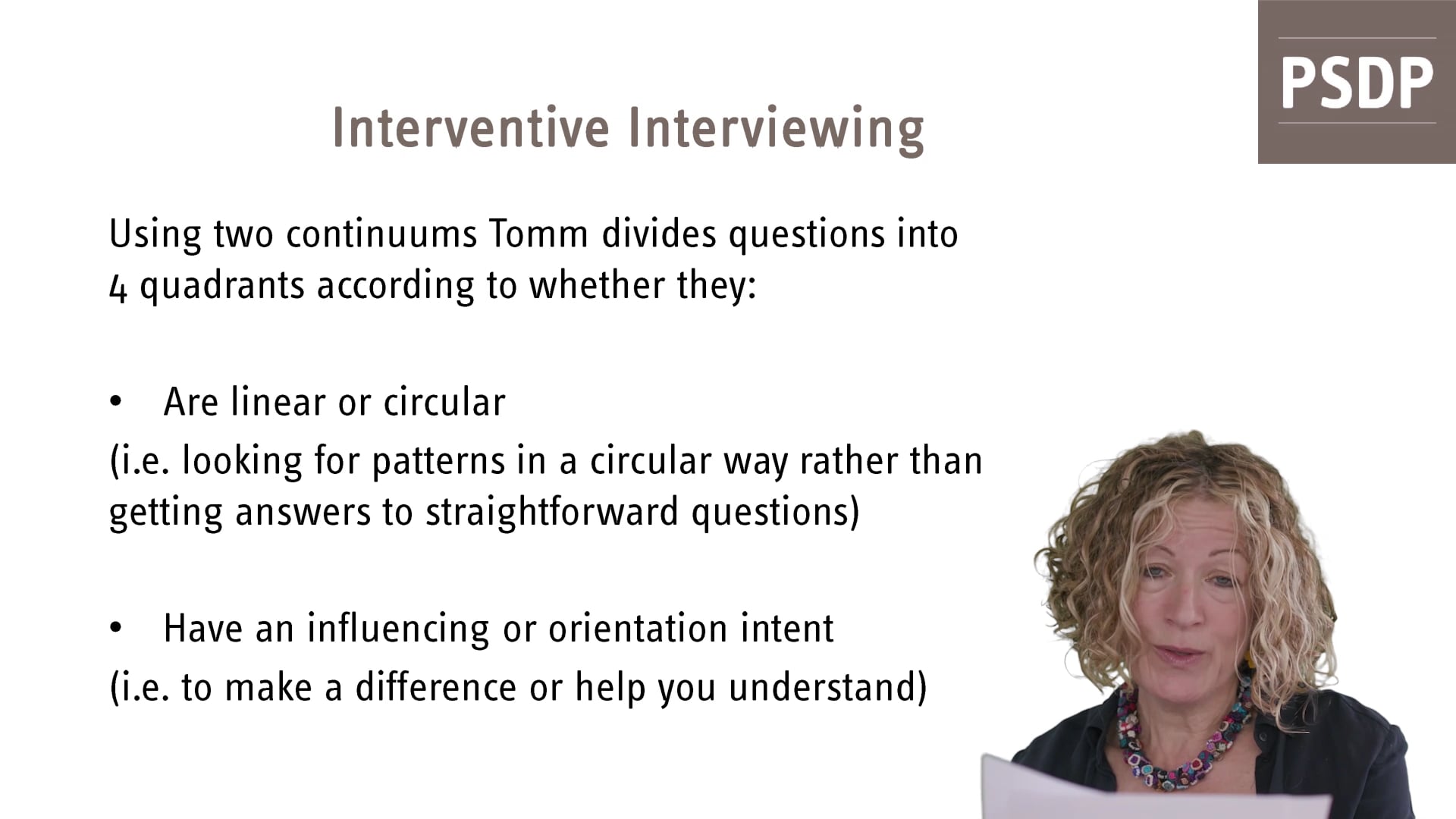 Using interventive interviewing in supervision on Vimeo