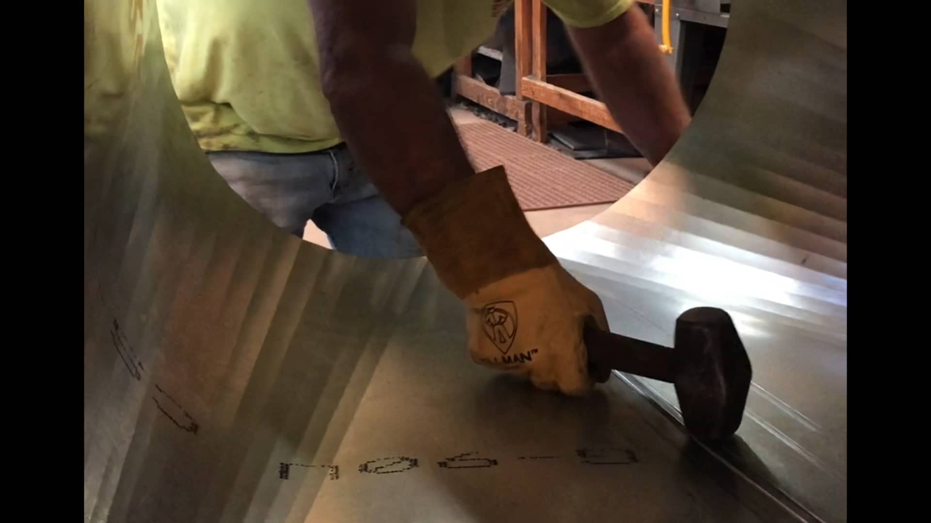 Acme Lock / Double Seam rolls shown in use on a large Square to Round ...