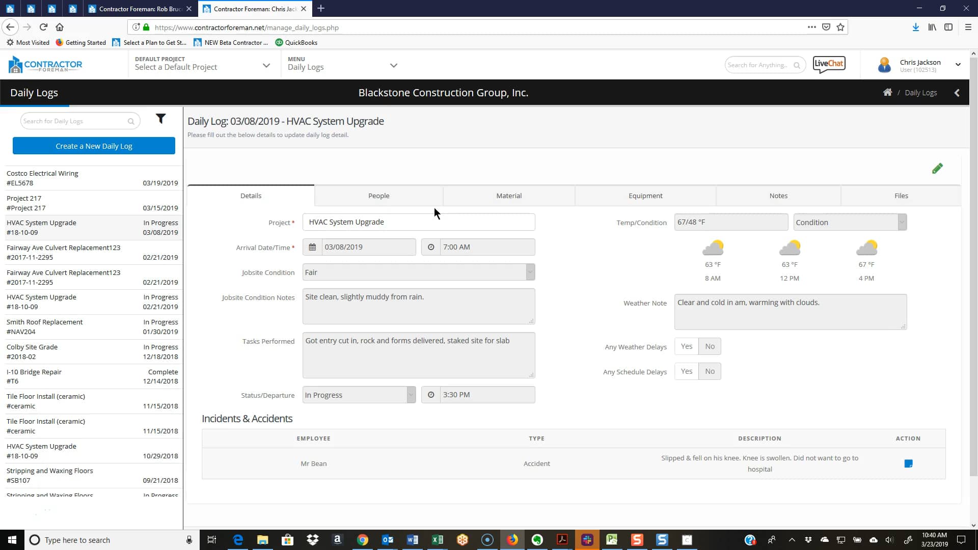 Creating Daily Logs with Contractor Foreman on Vimeo