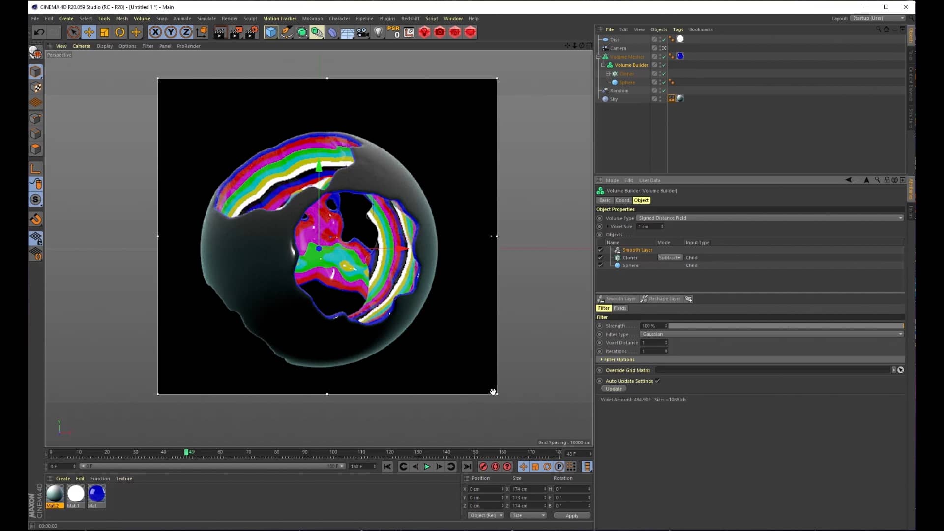 Boolean Ball with Volumes // C4D Tutorial on Vimeo