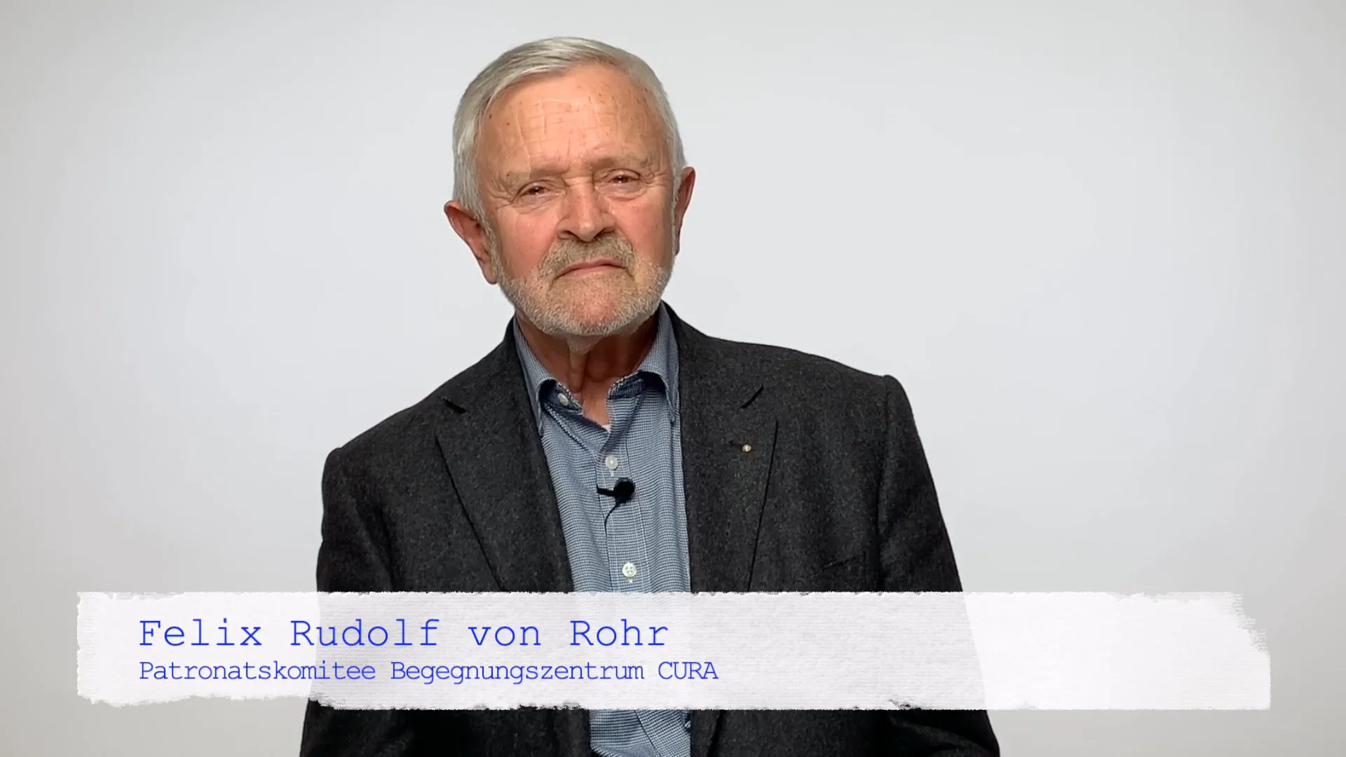 Felix Rudolf von Rohr, Patronatskomitee des Begegnungszentrums, über ...