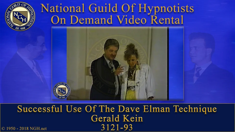 Watch Successful Use Of The Dave Elman Technique with Gerald Kein ...