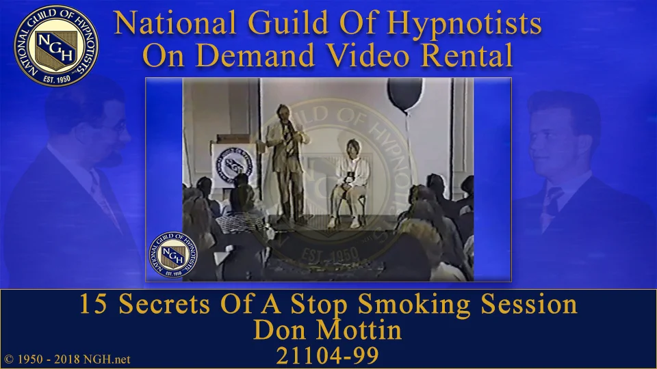 Watch 15 Secrets Of A Stop Smoking Session With Don Mottin - 21104-99 ...