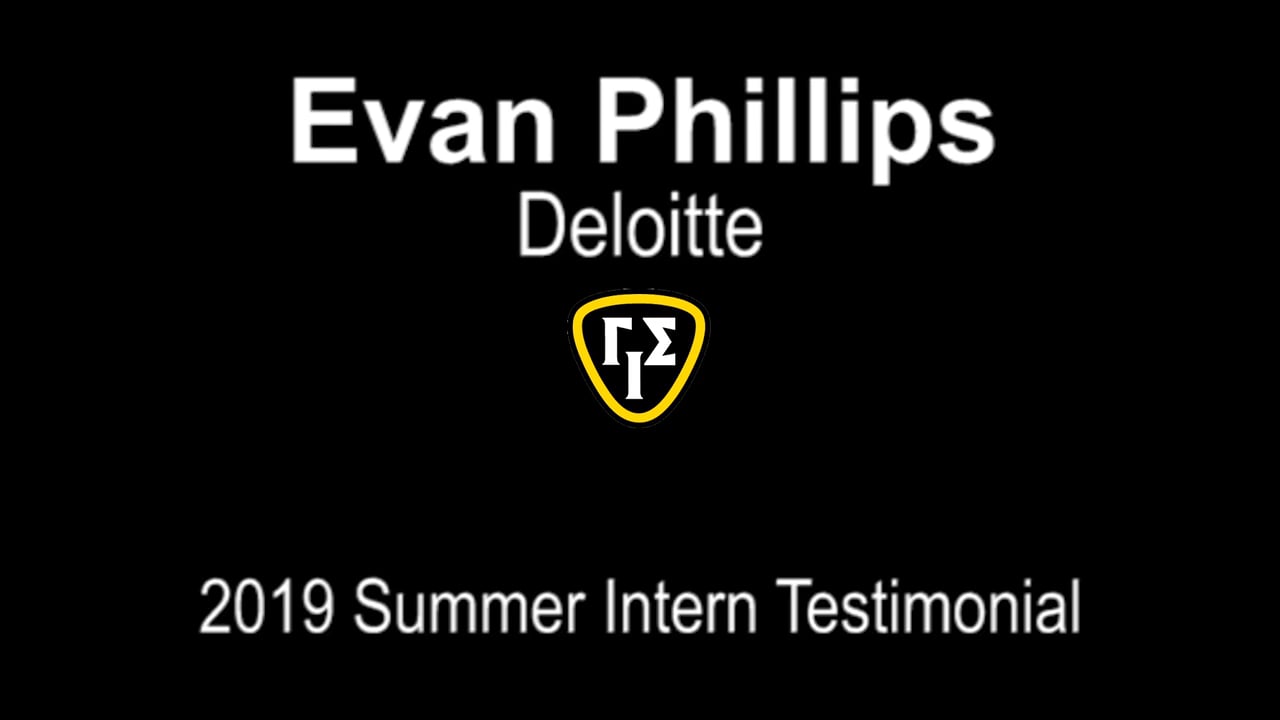 Intern Testimonial Summer 2019 | Evan Phillips | Deloitte on Vimeo
