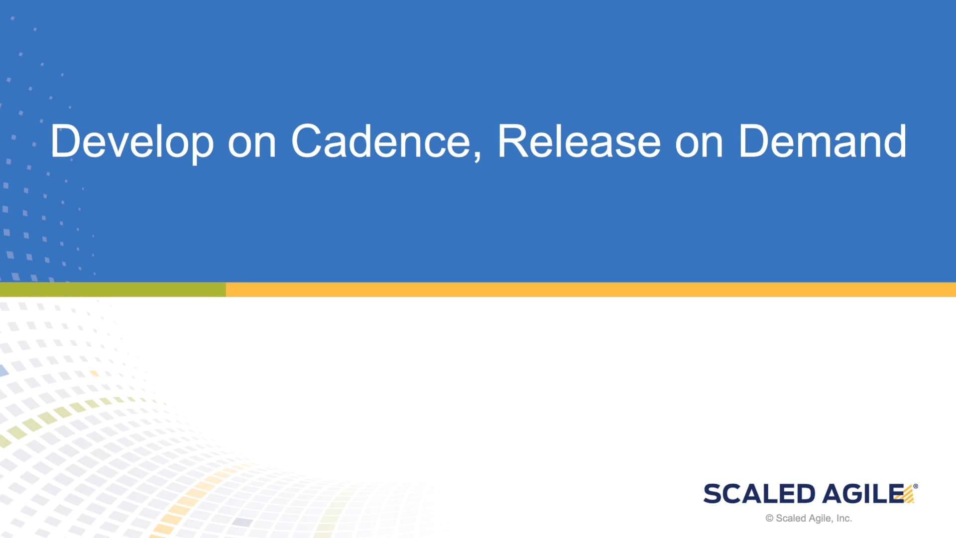 5.0 Upgrade: Develop on Cadence, Release on Demand on Vimeo