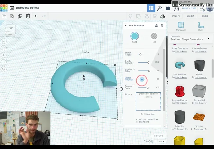 TinkerCAD - Extrude and Revolve