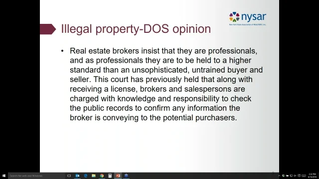 2017 NYSAR Summer Legal Update Webinar on Vimeo