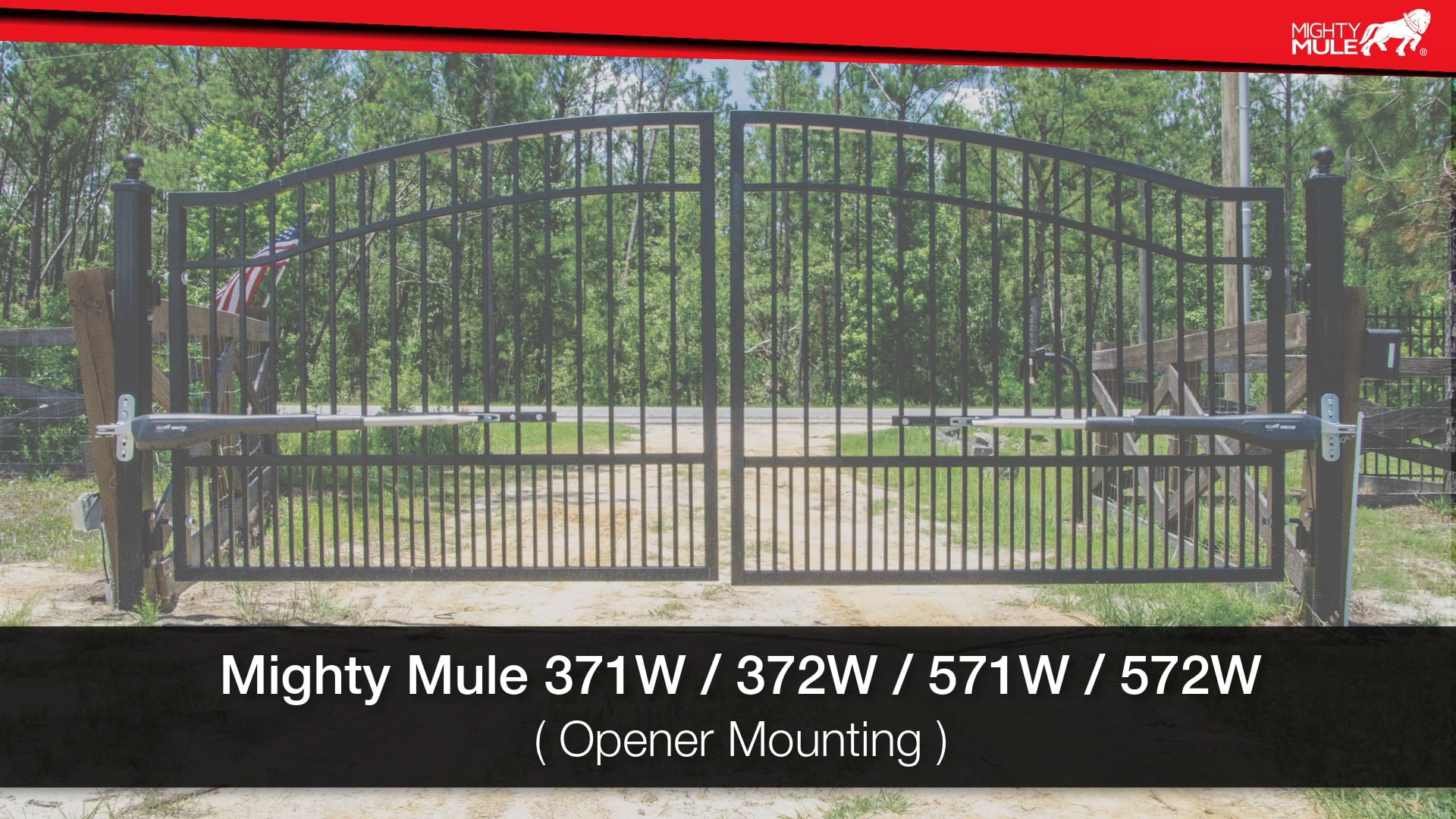 Mighty Mule 371W/372W/571W/572W Installation-Gate Opener Mounting on Vimeo