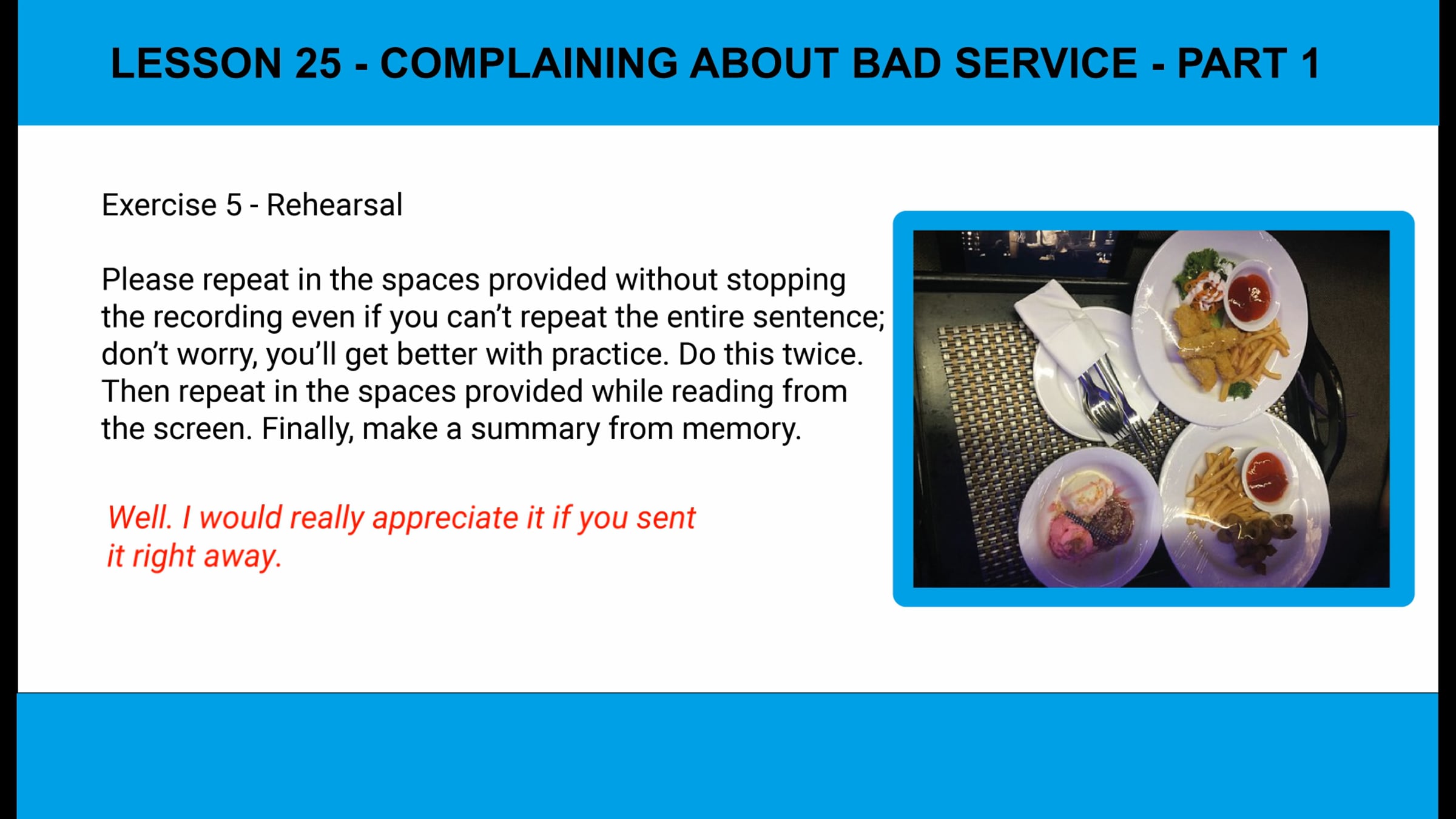 LESSON 25 - COMPLAINING ABOUT BAD SERVICE - PART 1-v2