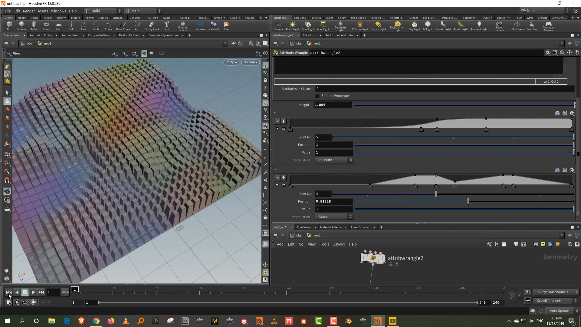 Intro to Houdini 18 | Part 4 | VOPS, VEX and Ramps on Vimeo