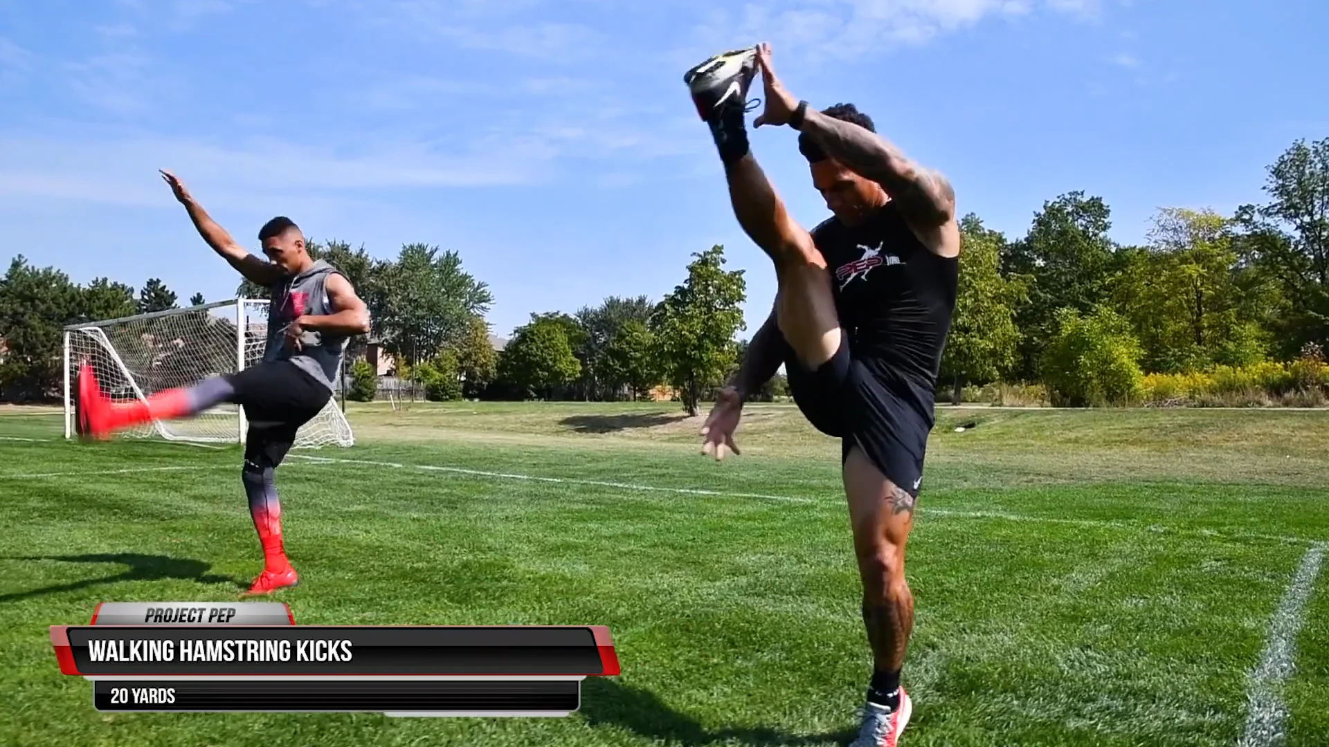 Walking Hamstring Kicks