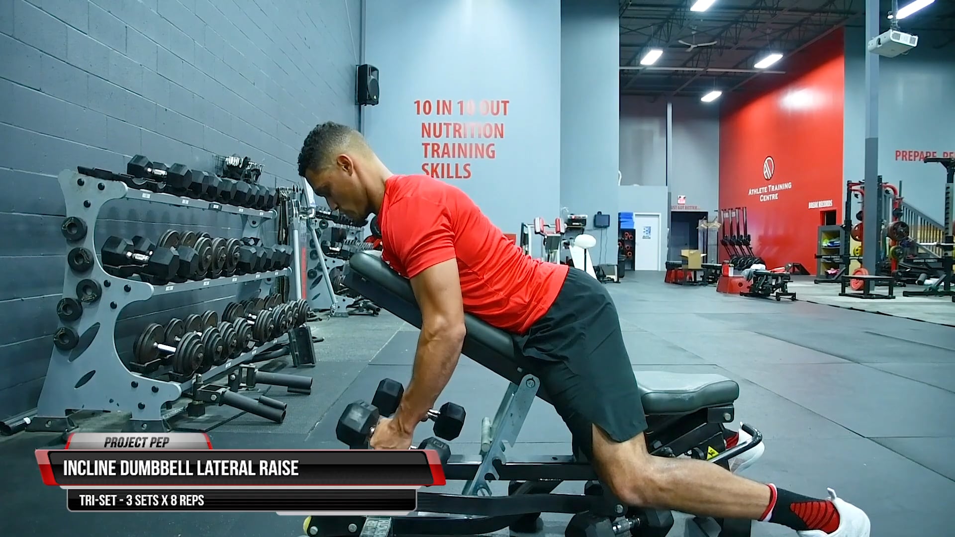 Incline Dumbbell Lateral Raise on Vimeo