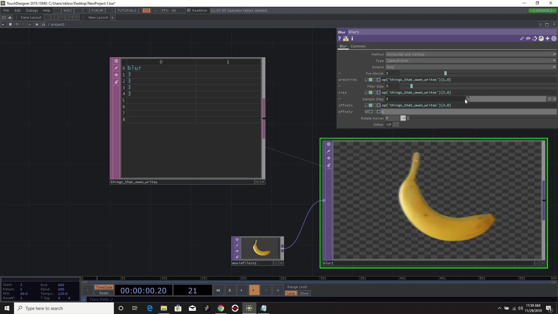 Table DAT - Beginners TouchDesigner