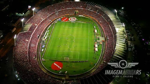 Video Aéreo final Libertadores no Beira Rio, Estádio do Internacional ...