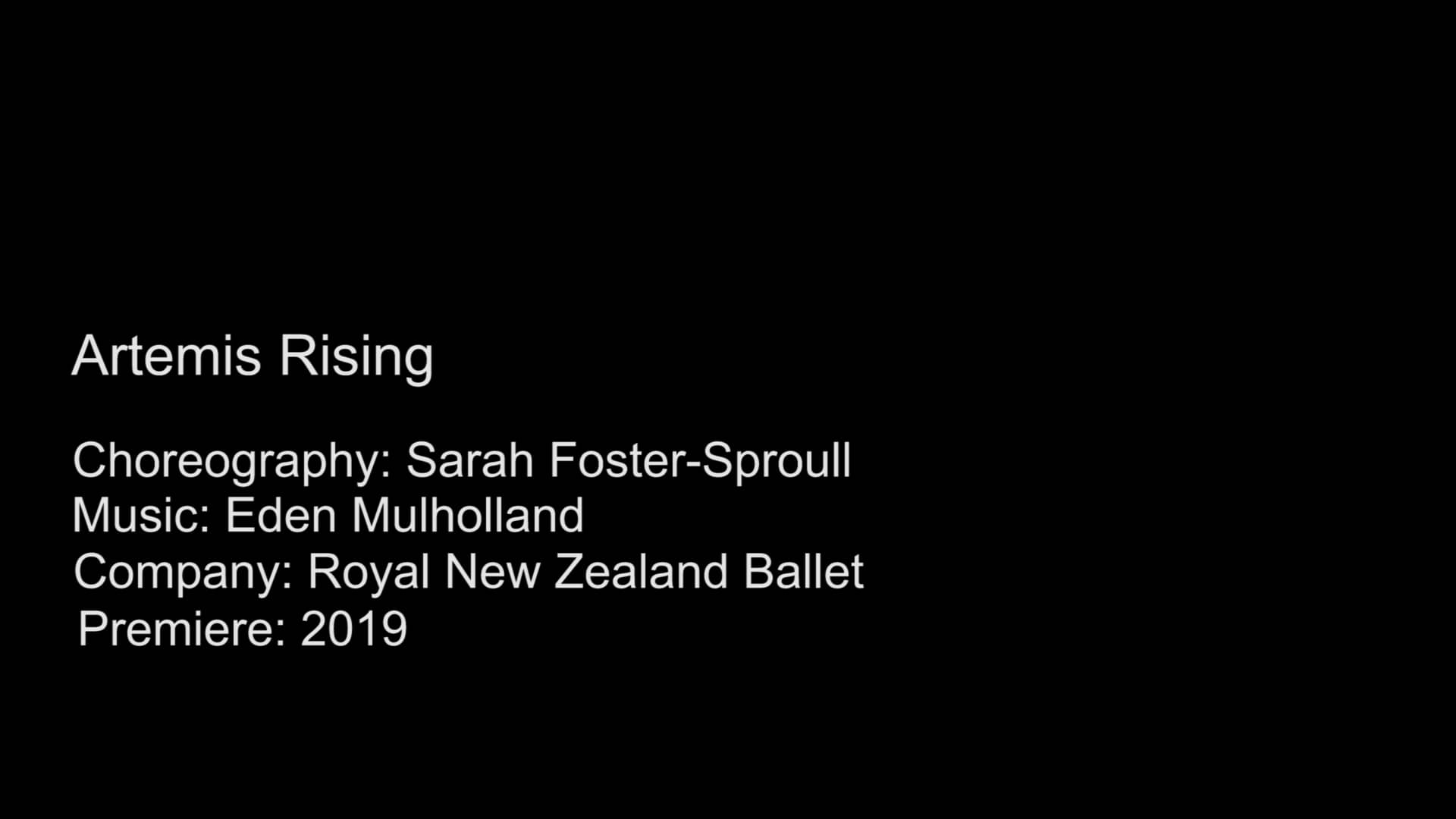 Sarah Foster-Sproull - Showreel Ballet 2019 on Vimeo