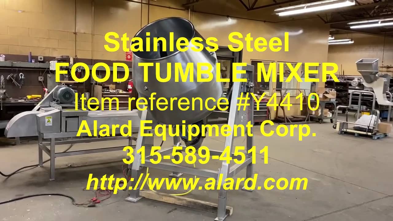 Food TUMBLE MIXER, stainless steel cement mixer, Y4410 on Vimeo