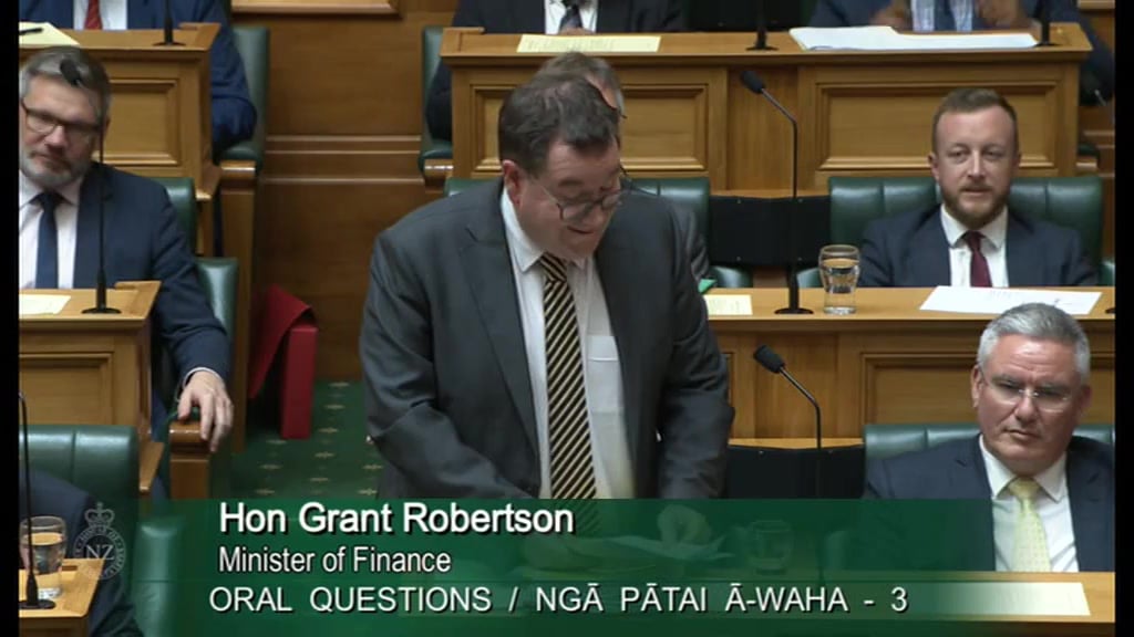 Question 3 - Dr Duncan Webb to the Minister of Finance on Vimeo