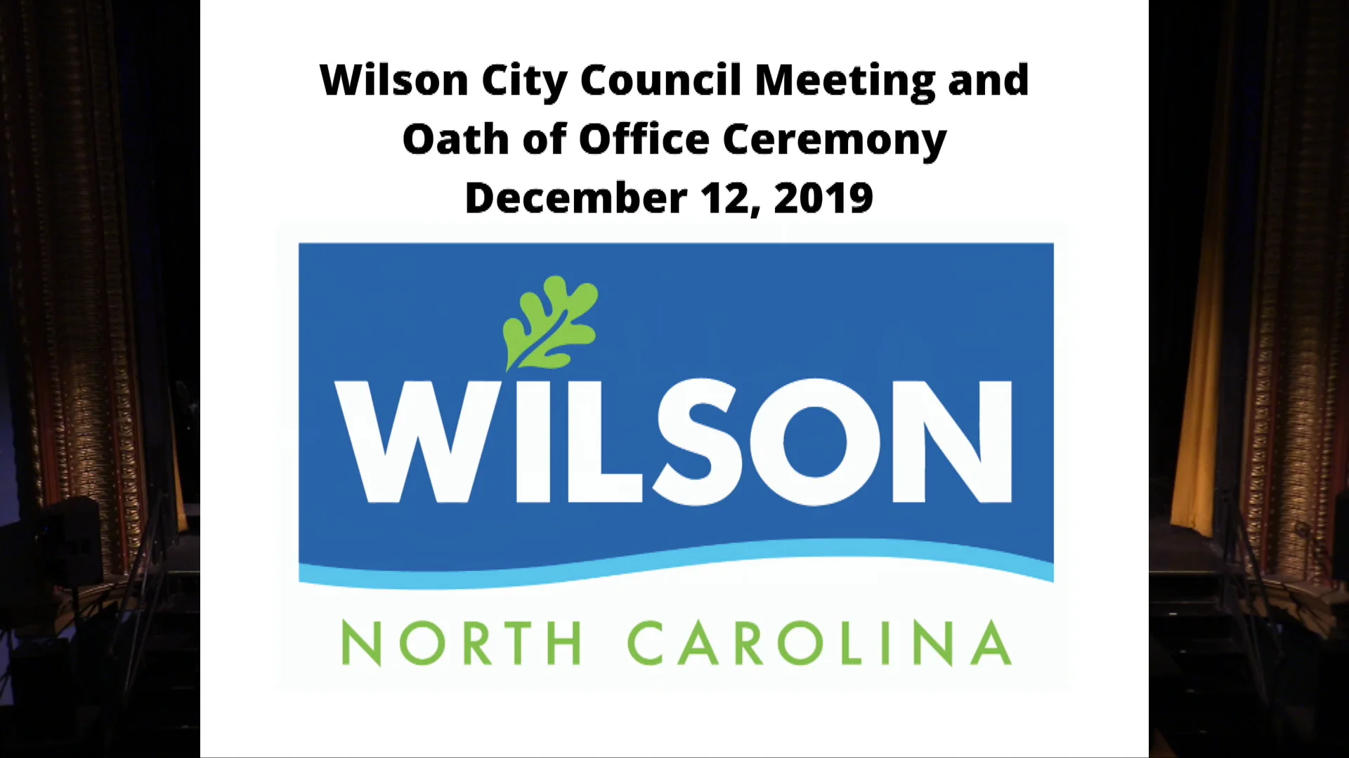 Wilson City Council Oath of Office Ceremony, December 2019