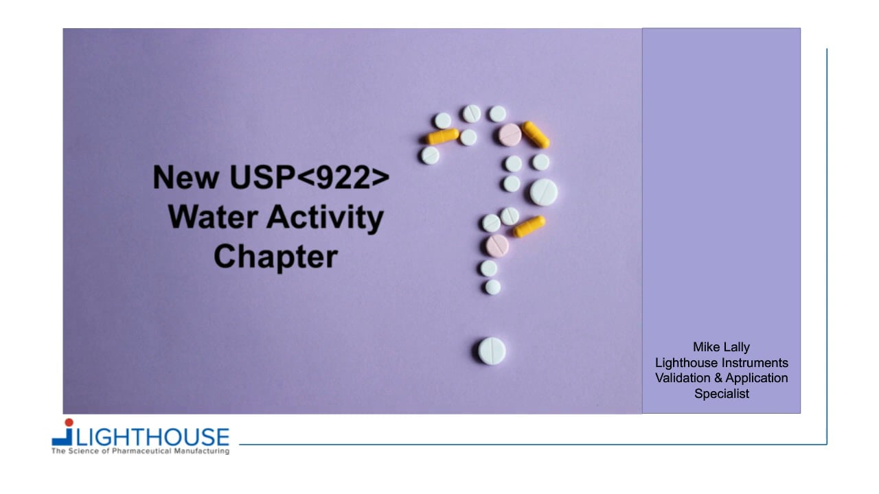 New Draft USP 922 Chapter for Water Activity measurements on Vimeo