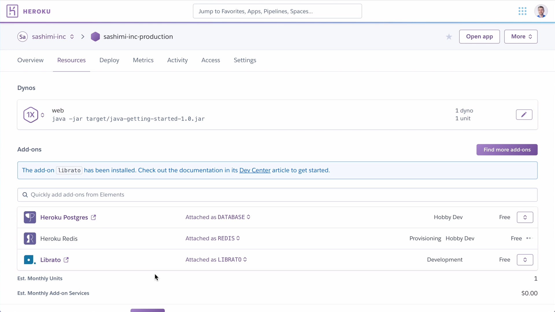 Heroku - [Java] Adding Add-ons on Vimeo