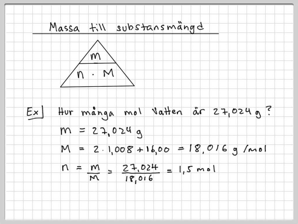 Massa till Substansmängd on Vimeo