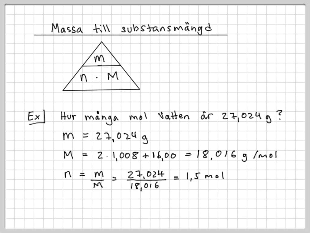Massa till Substansmängd on Vimeo