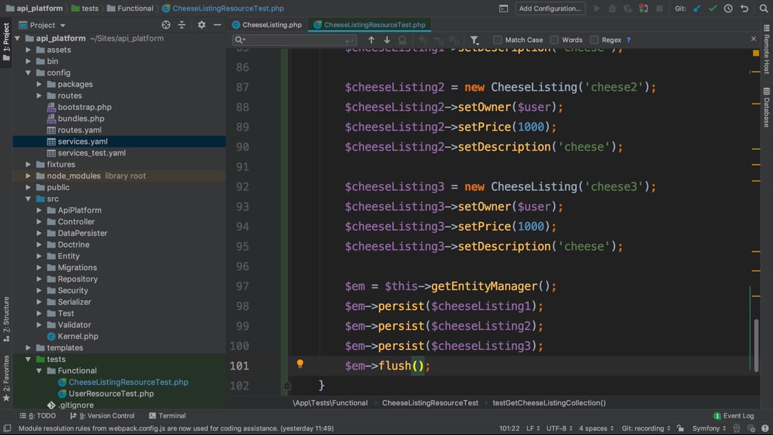 Query Extension: Auto-Filter a Collection > API Platform Part 2: Security | SymfonyCasts