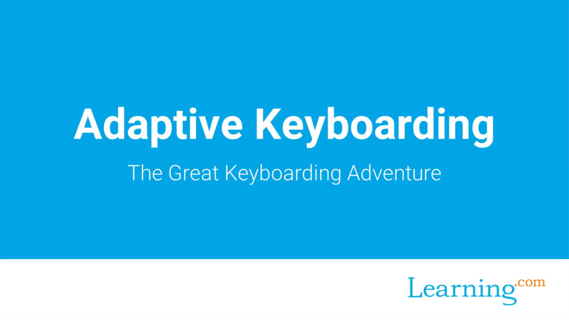 Adaptive Keyboarding 3-5 Evaluation on Vimeo