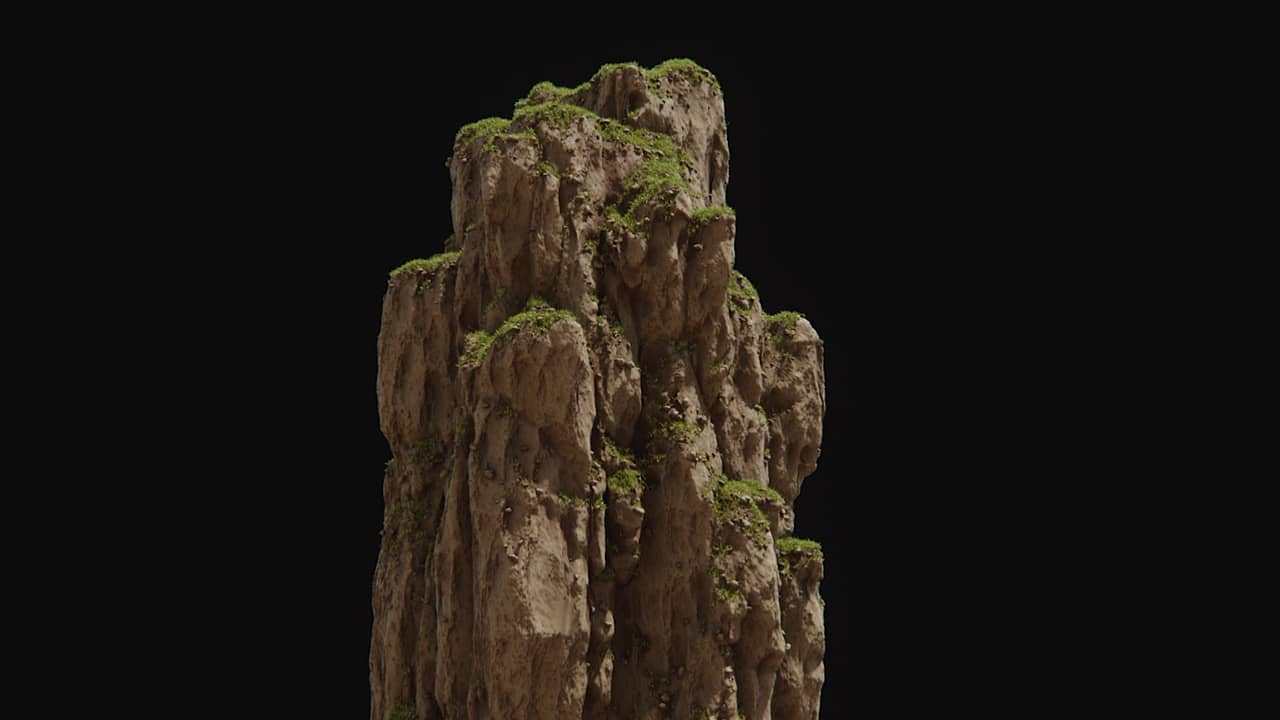 stylized procedural cliff C4D on Vimeo