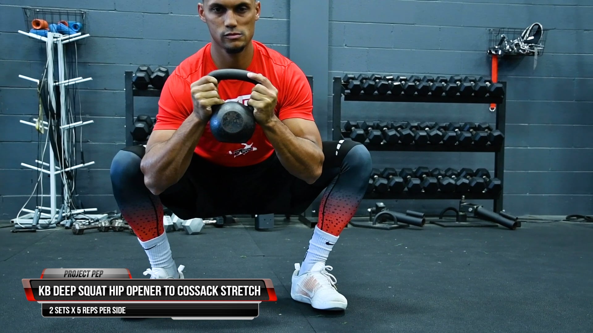 Kettlebell Deep Squat Hip Opener to Cossack Stretch on Vimeo