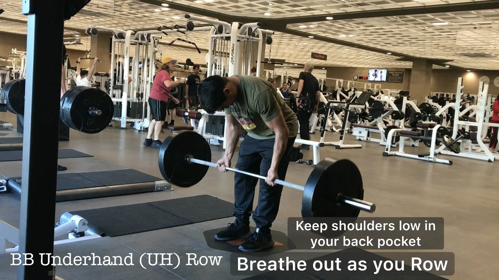 Barbell (BB) Underhand (UH) Row on Vimeo
