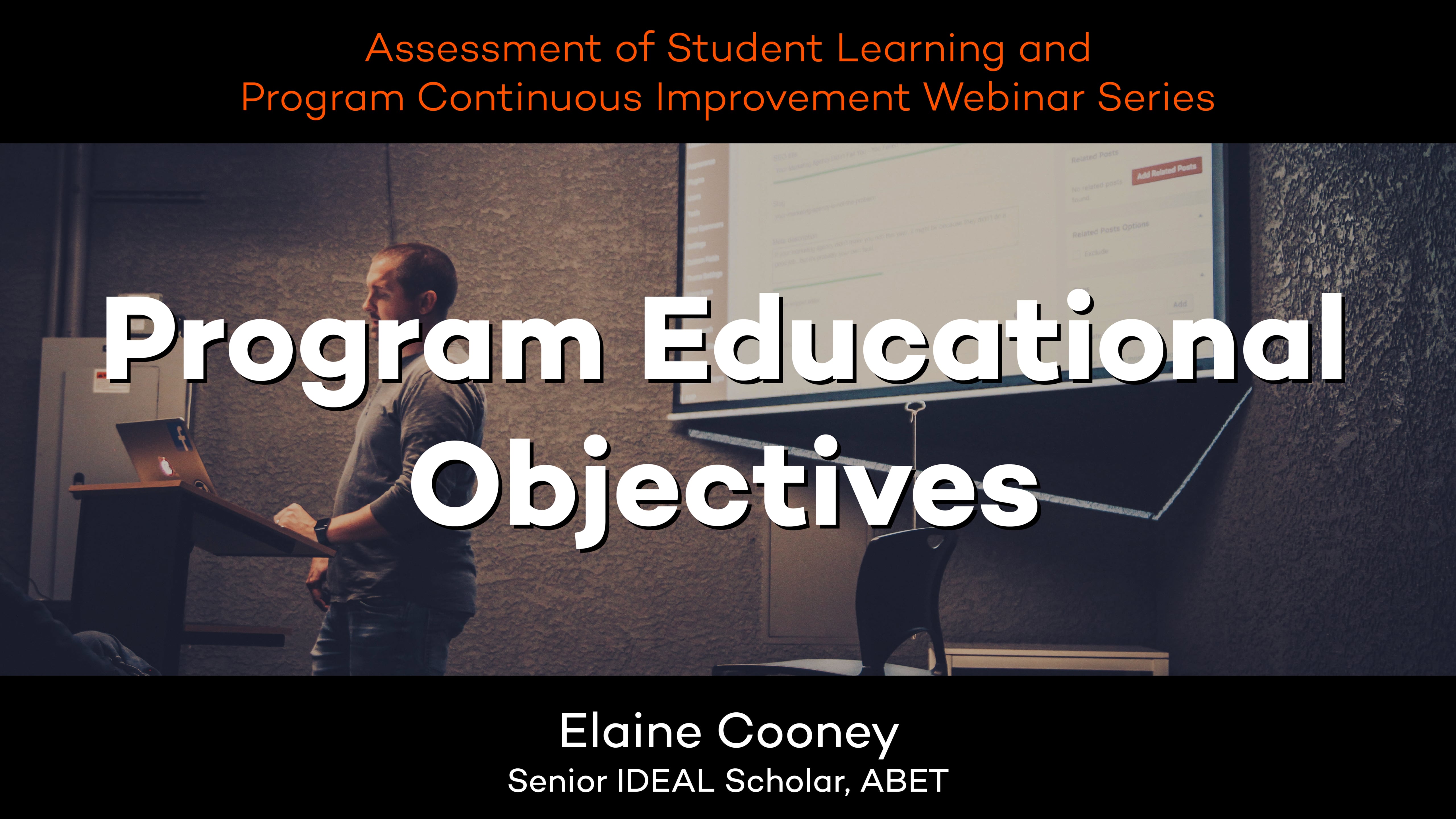Program Educational Objectives Webinar on Vimeo