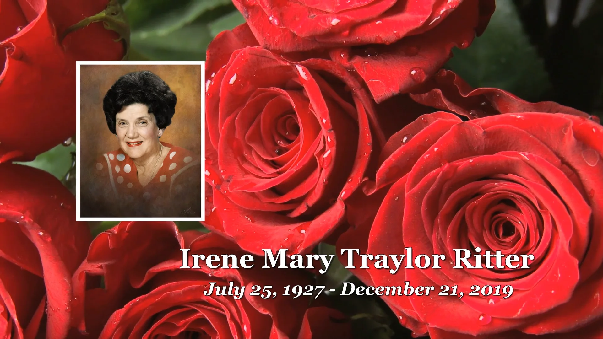 Irene Mary Traylor Ritter - Morgan & Nay Irene Ritter on Vimeo