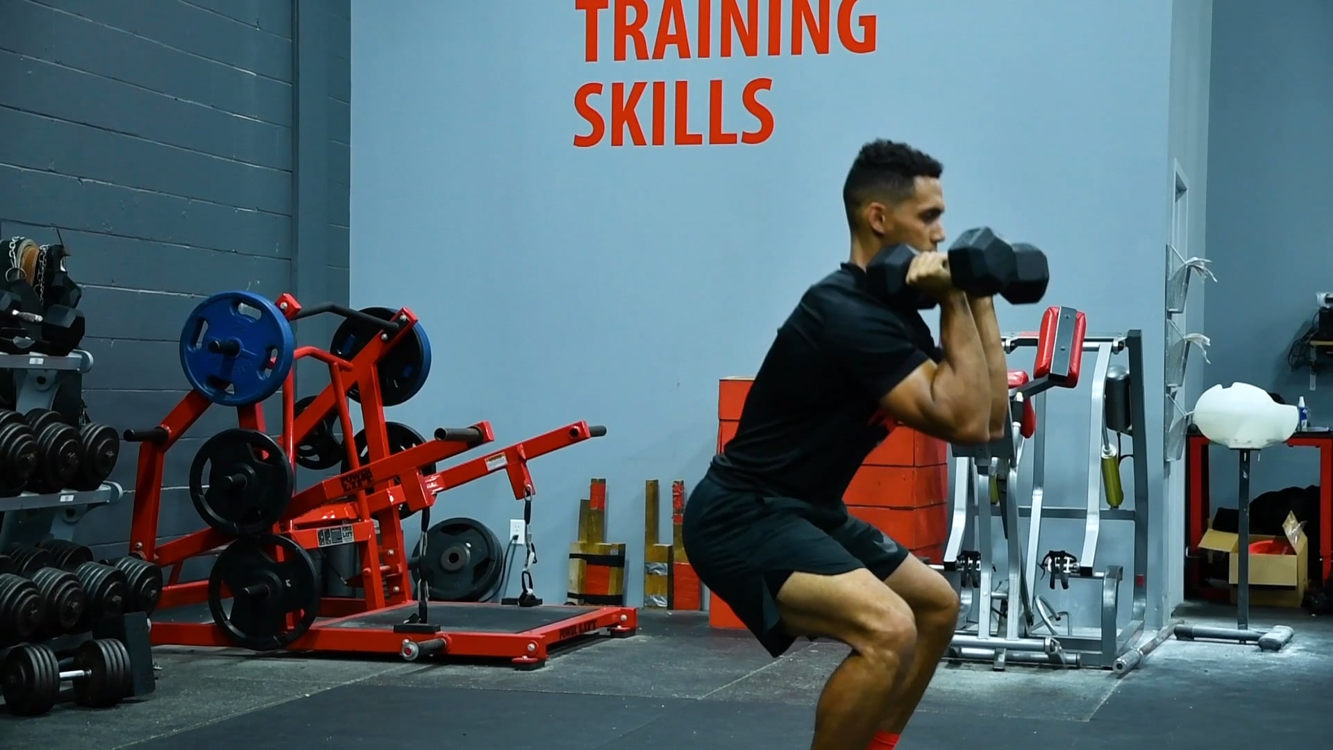 Dumbbell Front Rack Squat on Vimeo