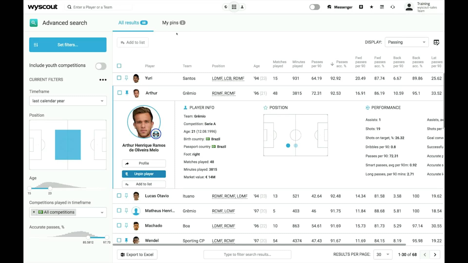 Wyscout: Analysis Example with Advanced Search on Vimeo