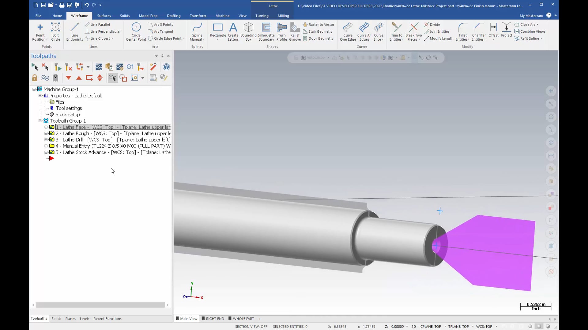 Mastercam 2023 Library - Lathe Tailstock Project P2 Mastercam 2023 Library - Lathe Tailstock Project P2