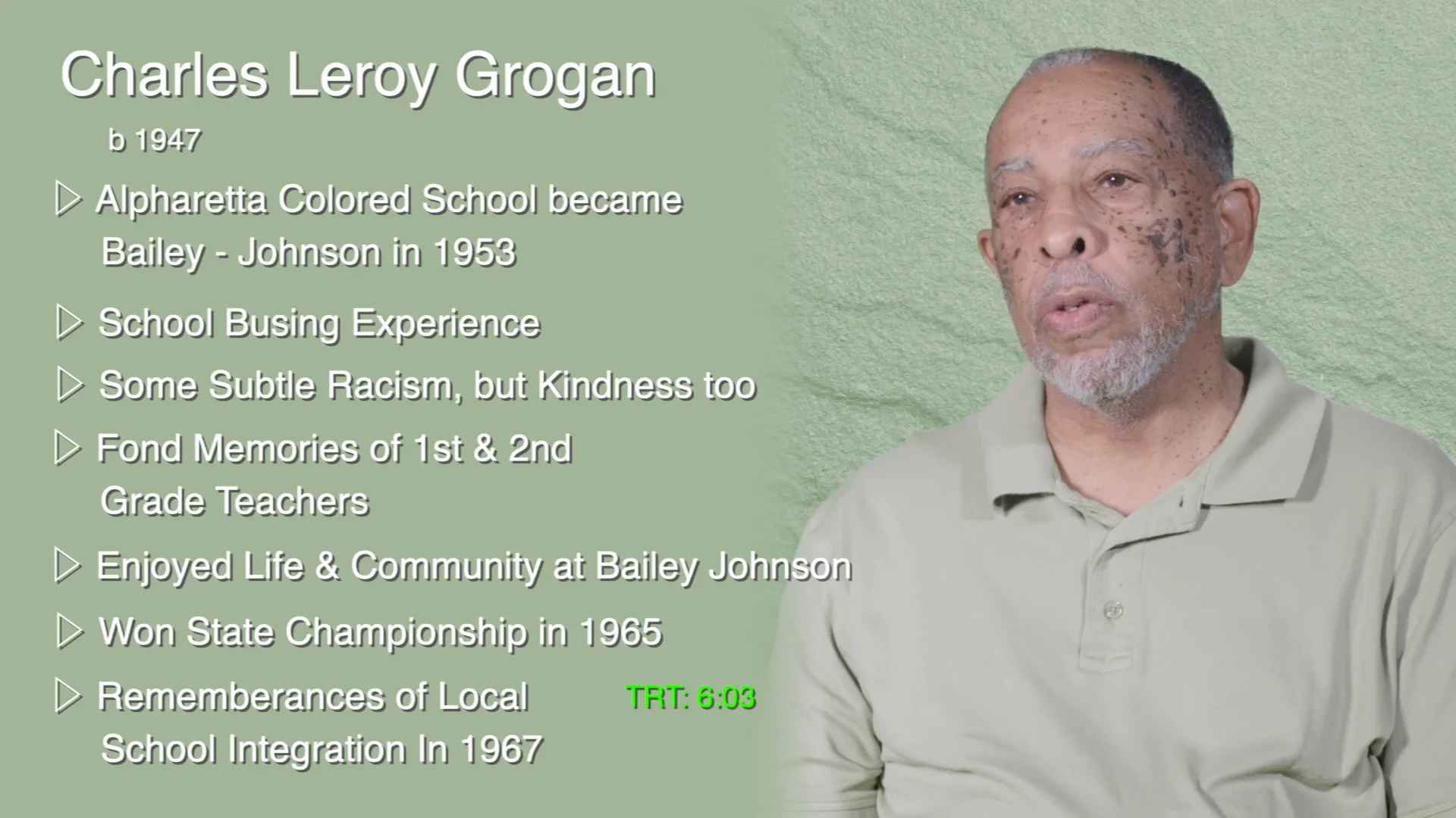 Alpharetta Stories Project - Charles Leroy Grogan on Vimeo