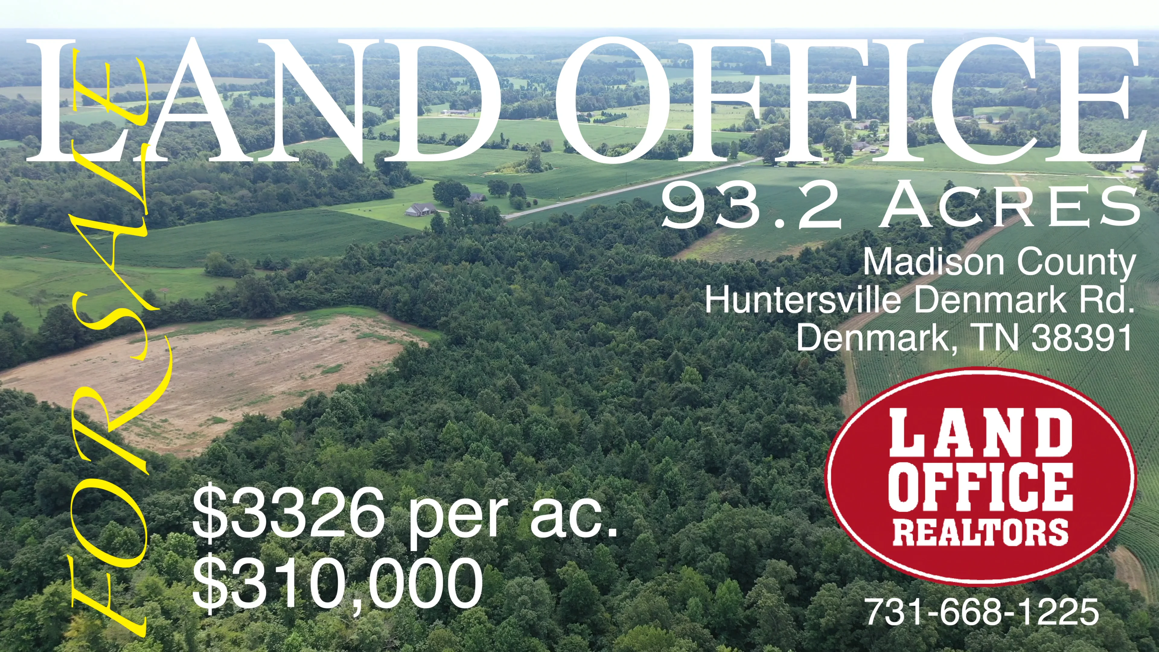 For Sale 93.2 Acres Huntersville Denmark Road Denmark TN 38391 on Vimeo