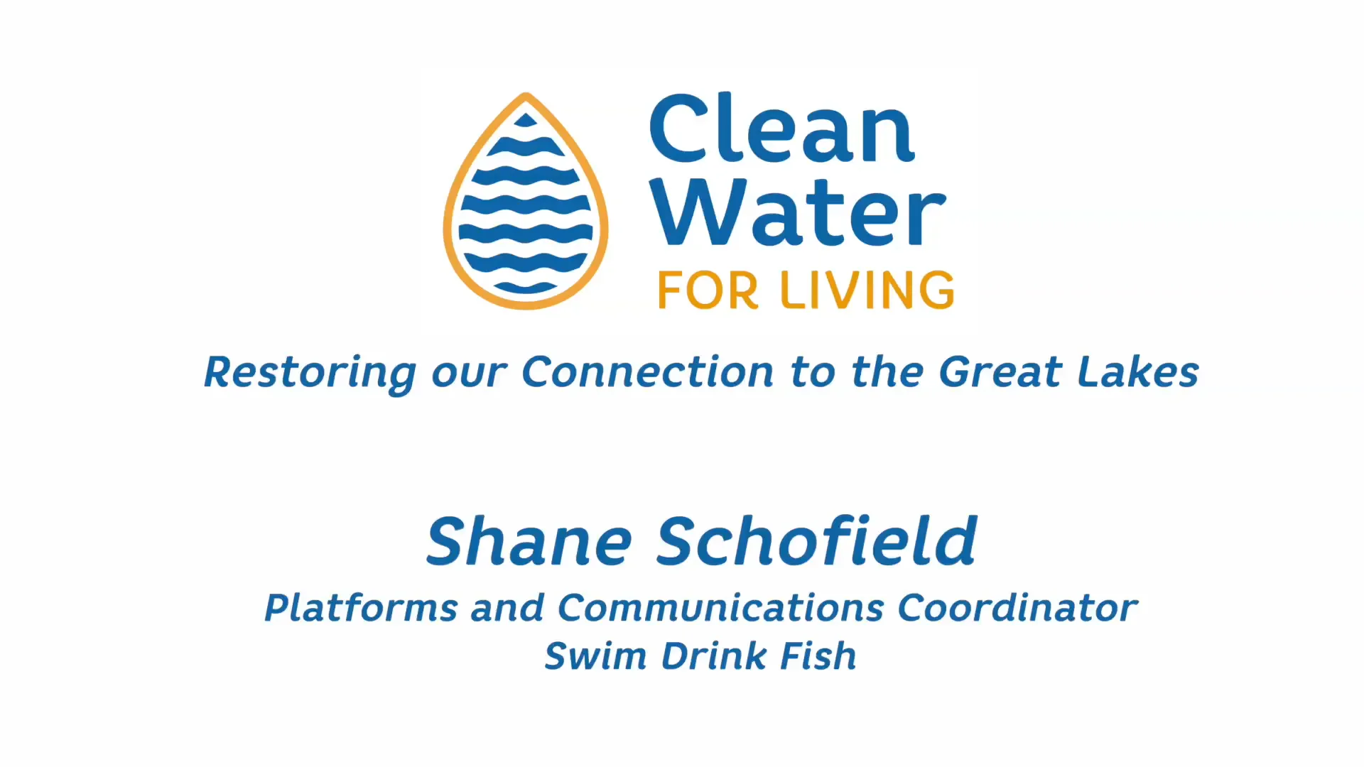 Shane Schofield - Clean Water For Living Summit on Vimeo