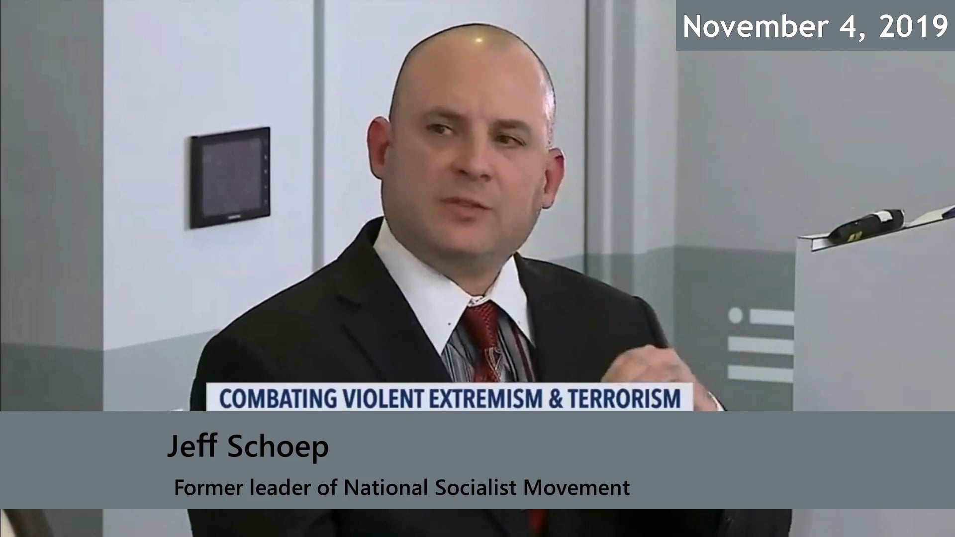Jeff Schoep Speaks on Political Violence on Vimeo