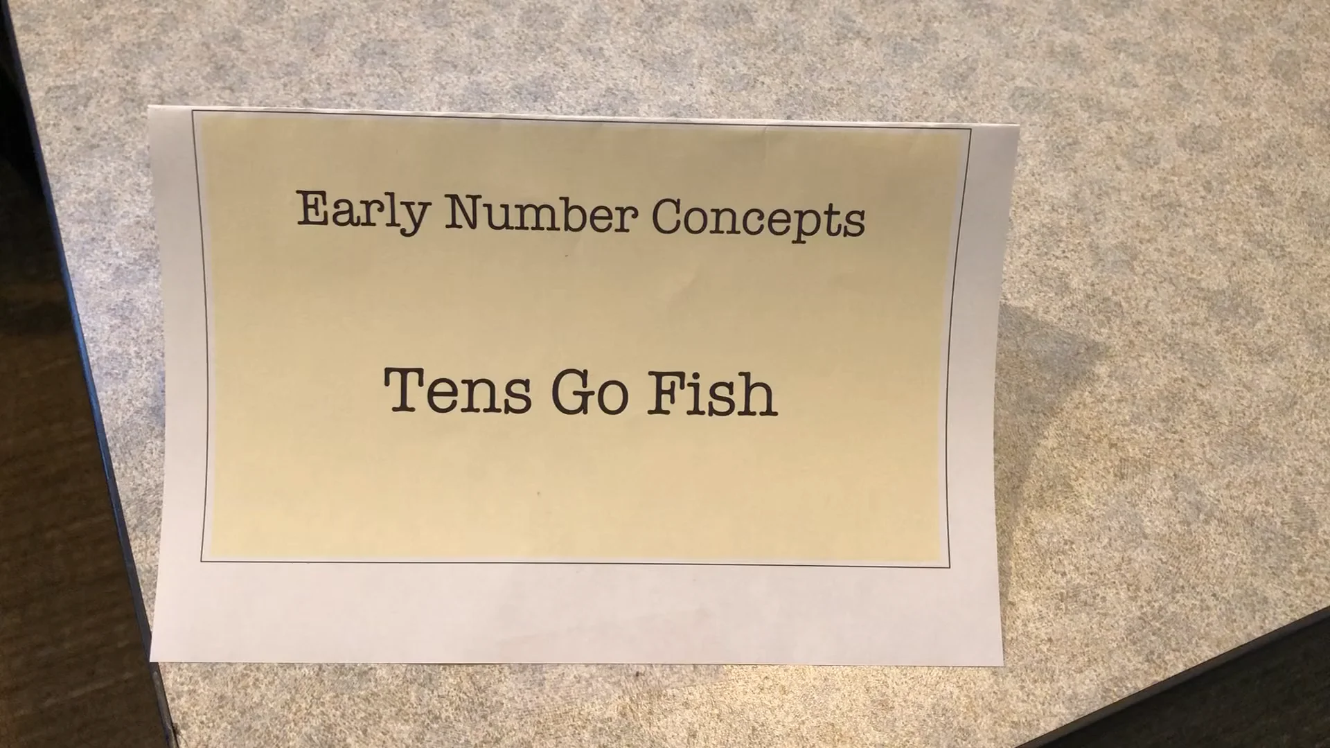 Tens Go Fish on Vimeo
