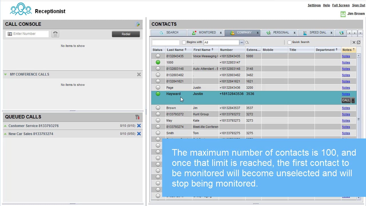 Cisco - Receptionist - Dynamic Monitoring of Calls on Vimeo