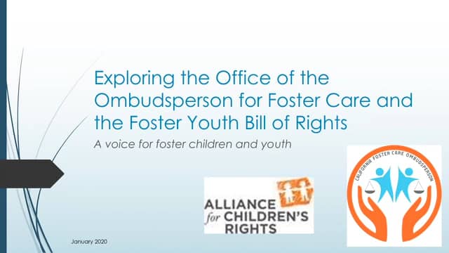 Exploring the Office of the Ombudsperson for Foster Care and the Foster ...