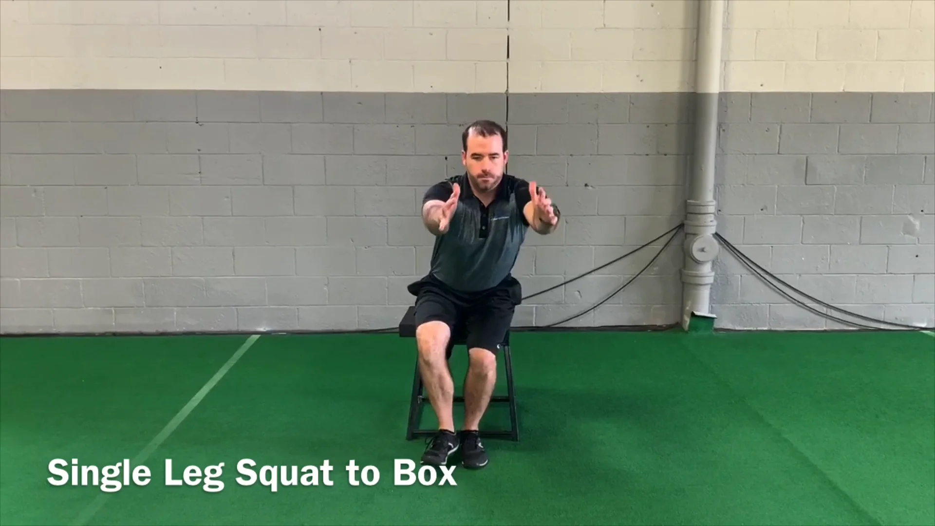 Single Leg Squat to Box on Vimeo