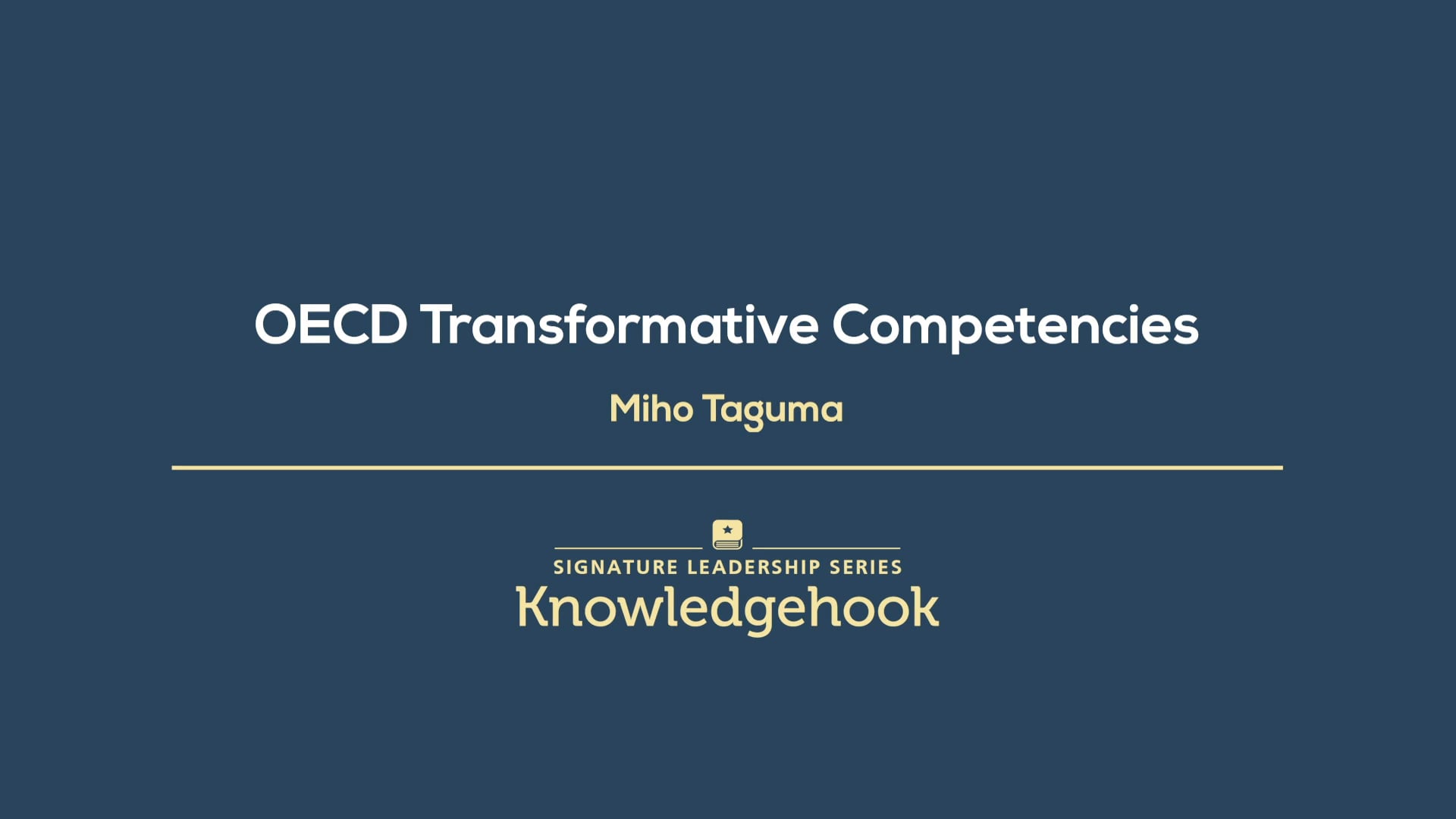OECD Transformative Competencies - Miho Taguma (OECD) on Vimeo