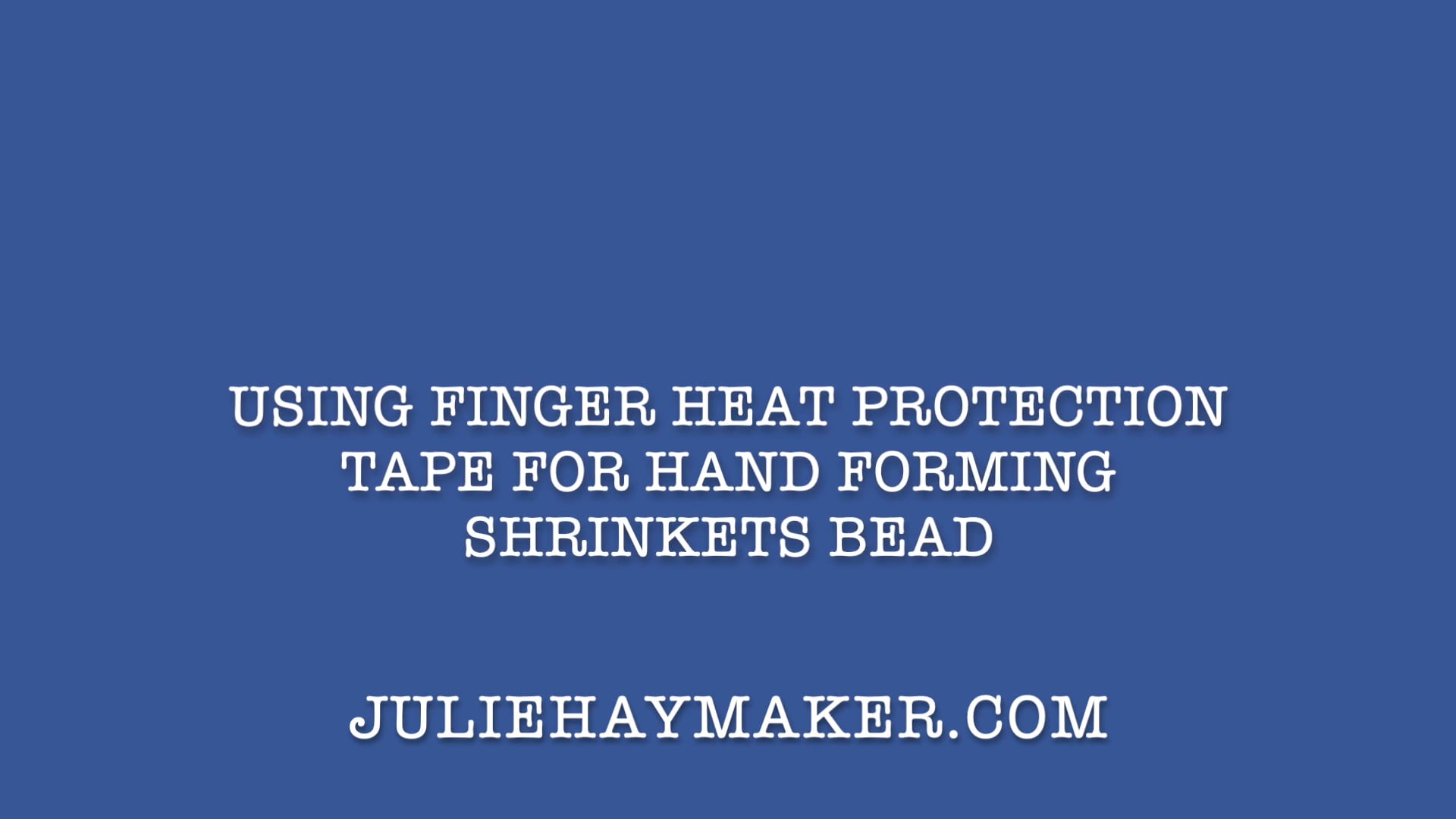 Using finger heat protection tape - heat protection finger tape on Vimeo